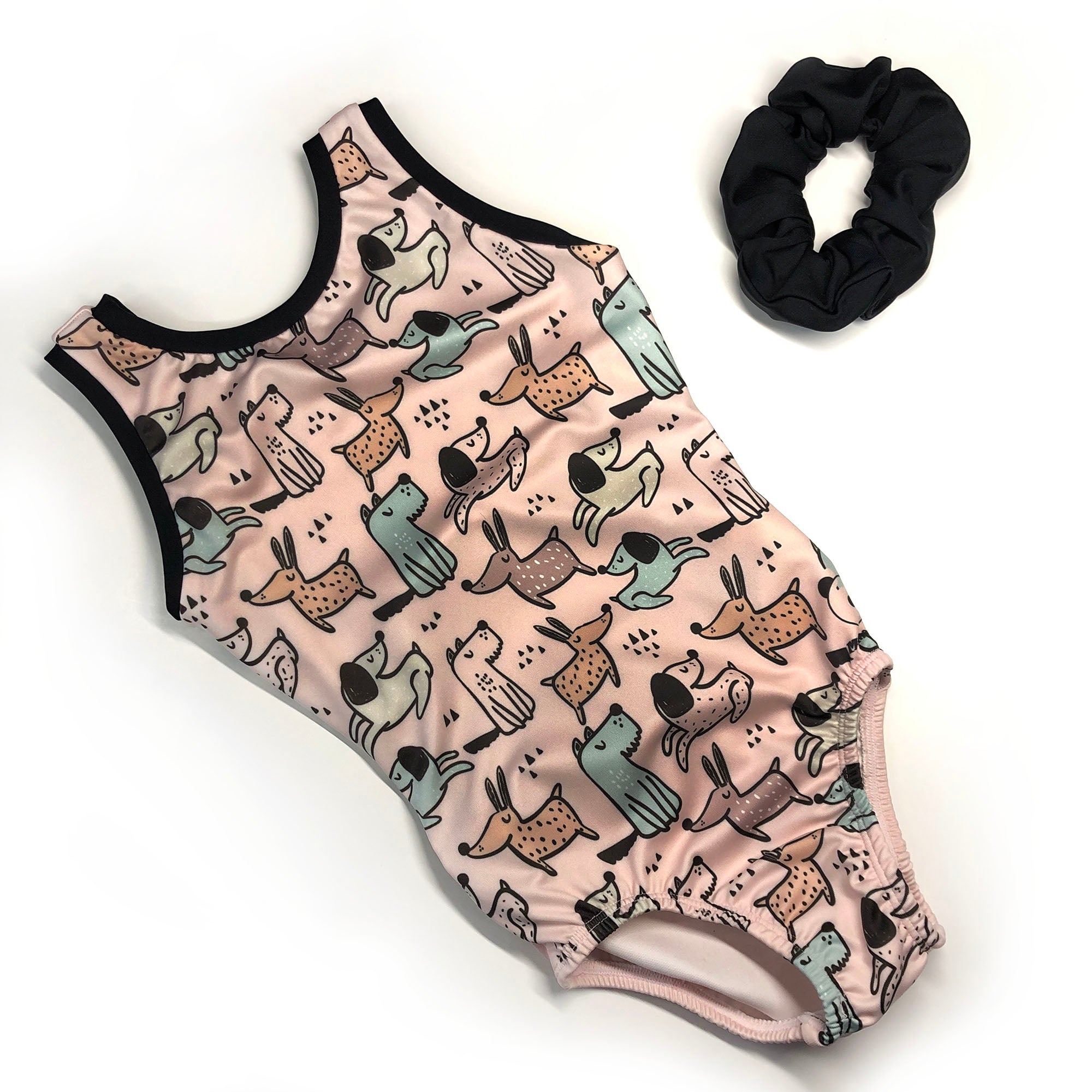 Light Coral Pink Dogs Gymnastics Leotard Canadian Leotards Made in ...